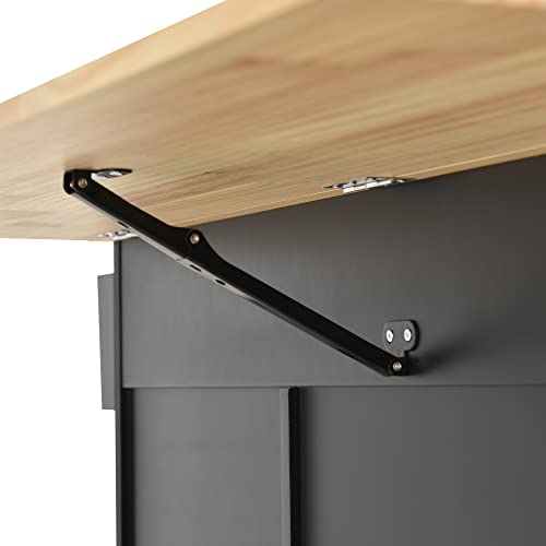 OPTOUGH Rolling Mobile Kitchen Island with Locking Wheels,Storage Cabinet and Drop Leaf Breakfast Bar, Kitchen Cart for Home w/Spice Rack,Towel Rack & Drawer,Black