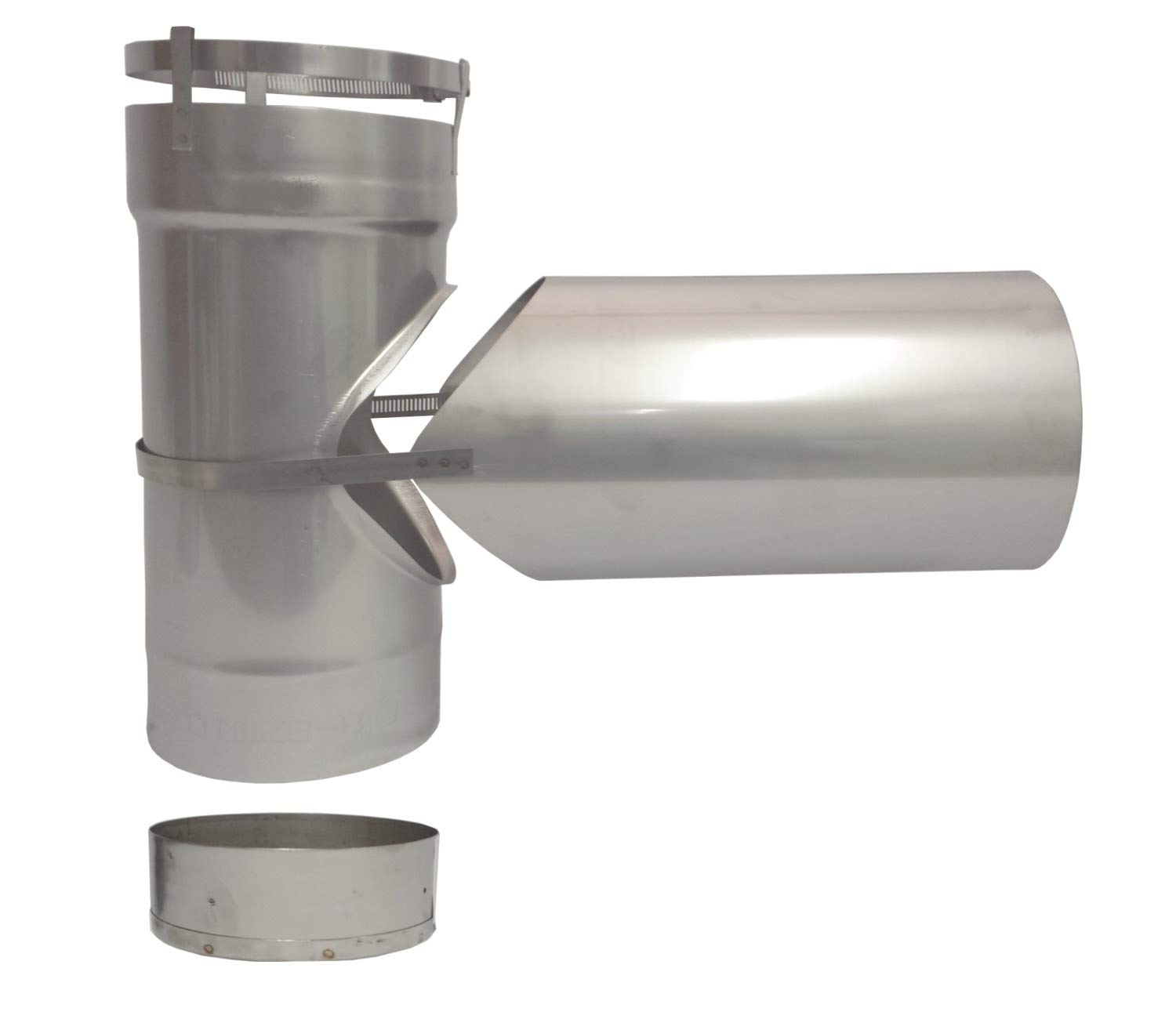 Rockford Chimney Supply Stainless Steel Flexible Chimney Liner Tee Kit, 6 Inch x 25 Feet with Blanket Insulation Kit
