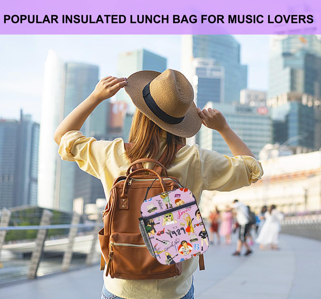 Insulated Lunch Bag, Large Capacity Lunch Box with Handle, Leakproof Portable Box for Adults, Portable Lunch Box for Travel Picnic Office Working 