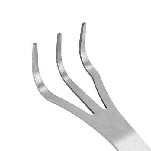 GOTOTOP Bonsai Rake Lightweight 3-Prong Stainless Steel Root Rake Loosen Soil Bonsai Tree Toool with Ergonomic Handle for Outdoor