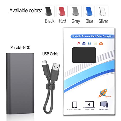 External Hard Drive 1TB USB3.1 for PC, Mac, Desktop Computer, Wii U, Xbox (1TB, Gold)