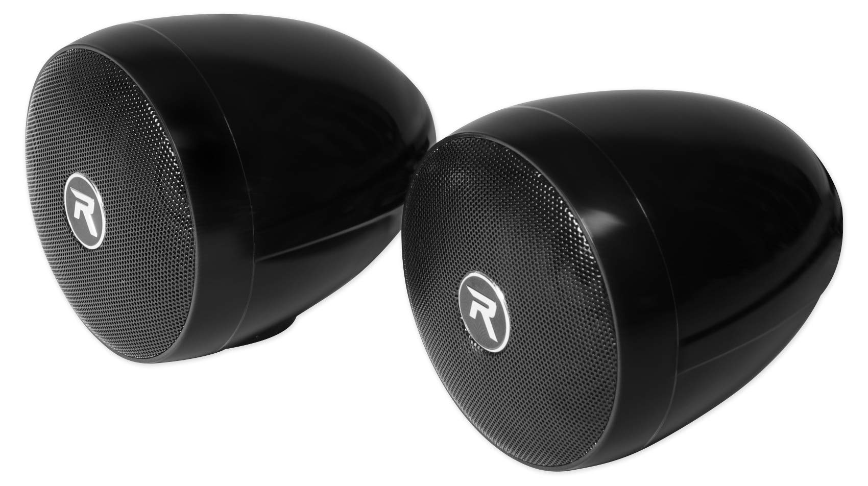 Rockville rocknride (2) RockNRide 3" Powered Bluetooth Metal Motorcycle Handlebar Speakers, Black