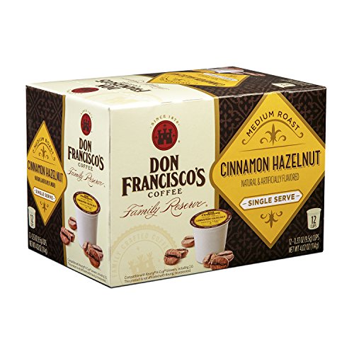 Don Francisco's Hazelnut Flavored K-Cup, Cinnamon, 12 Count