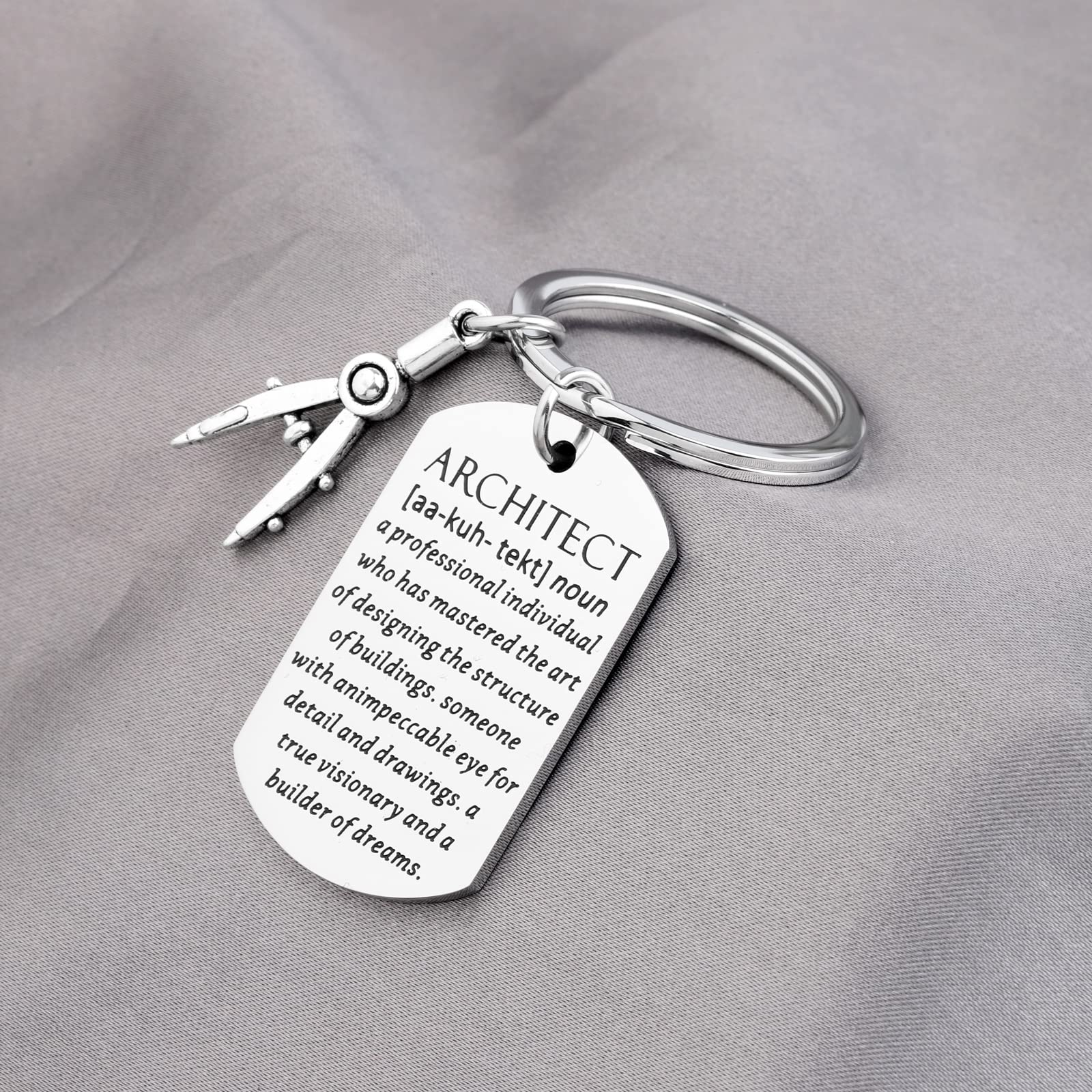 FAADBUK Architect Keychain Architecture Gift Engineer Graduation Gift Appreciation Keychain for Architect Engineers (Architect Keychain)