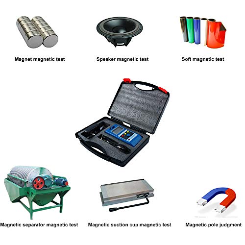 Homend LCD Gaussmeter Tesla Meter WT10A Surface Magnetic Field Tester with Ns Function + Metal Probe
