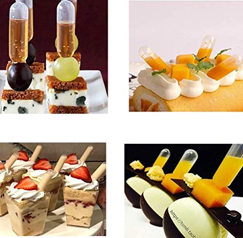 KoberrLi 4ml Dessert Pipettes 80PCS Plastic Squeeze Transfer Pipettes Dropper Liquid Injector for Cupcake Strawberries