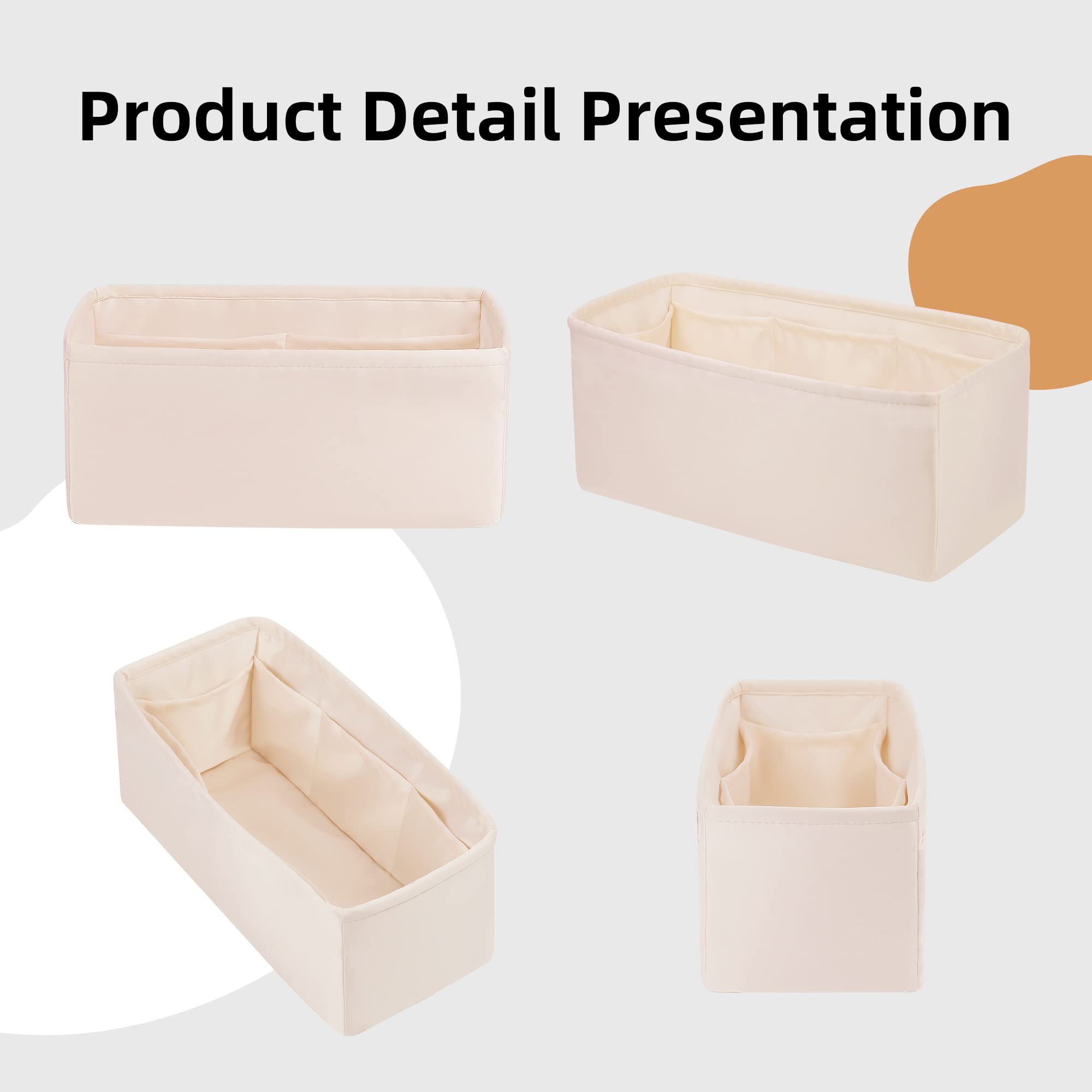 DGAZ Silk Purse Organizer Insert Fits Hermes Herbag 31/39/50 Bags, Luxury Handbag & Tote Organiser, Simplicity bag insert(Craie,H31)