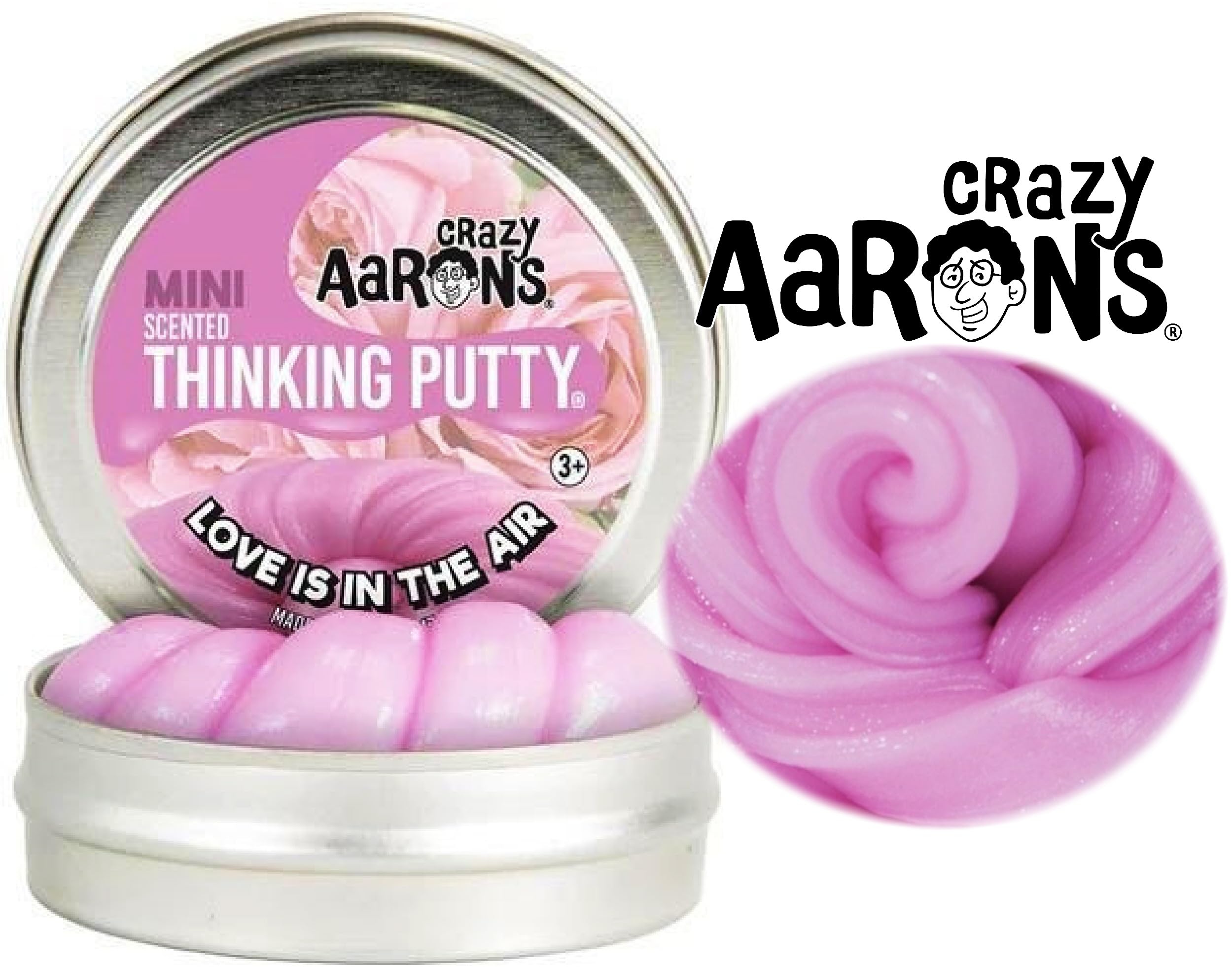 Crazy Aaron's Putty Mini Tins Daydream, Skate Away, Fairy Sprinkles & Love is in The Air Gift Set Bundle - 4 Pack (13.3g each)