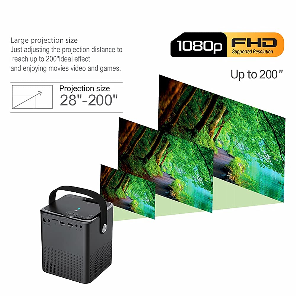 FZZDP P500 Mini Projector for Smartphone Portable Home Theater Full Supported 1080P Movie Beamer for Home Entertainment ( Size : Android Version )