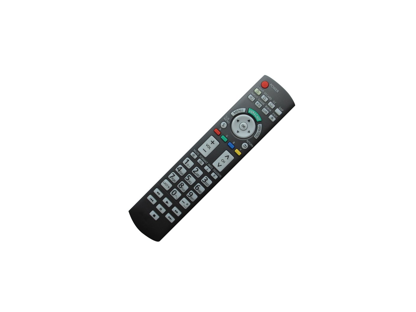 Replacement Remote Control for Panasonic TH-C42FD18 TH-C50FD18 TC-26LX85 TH-42PX75 TH-42PX75U Plasma LCD LED HDTV Viera TV
