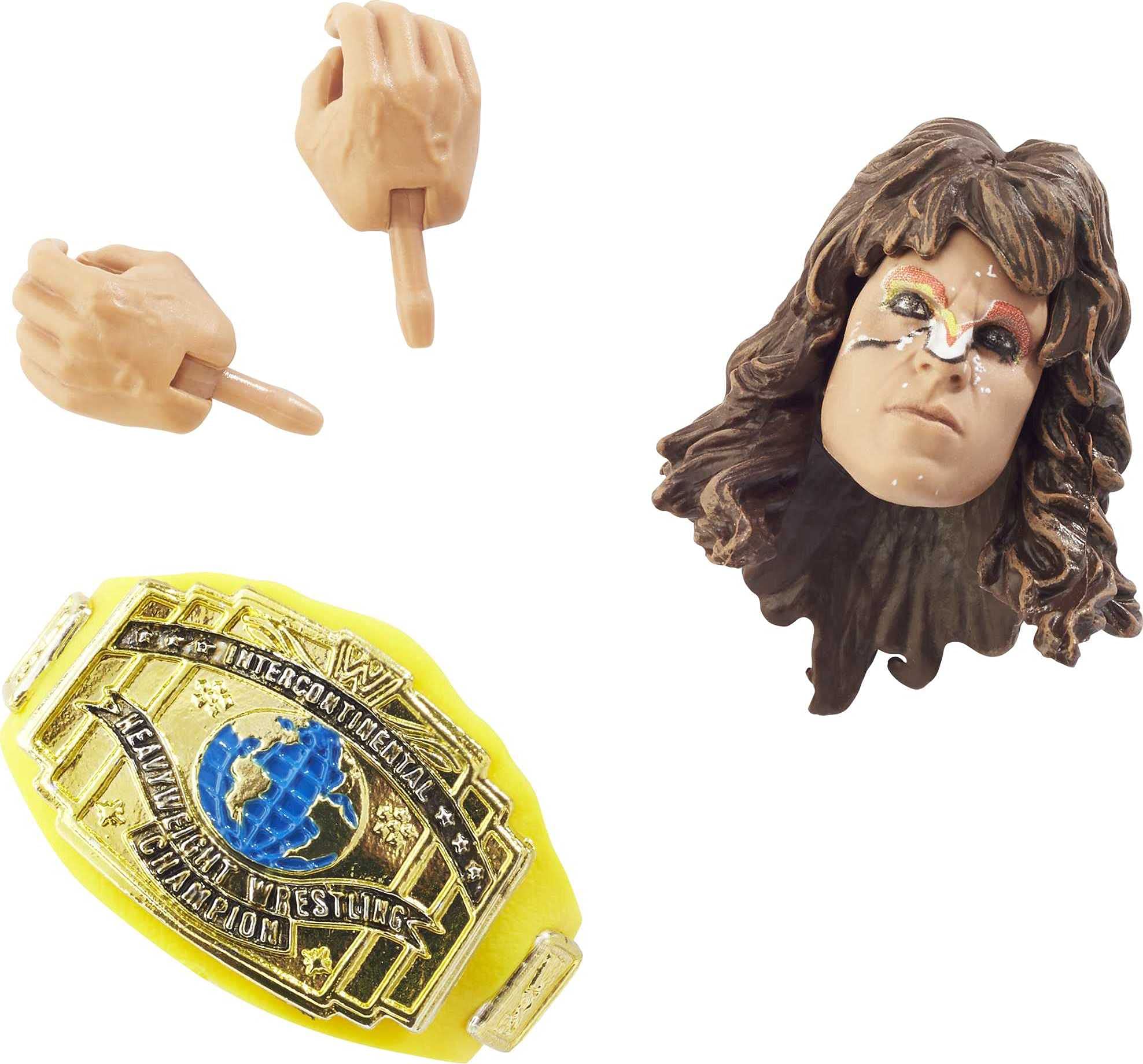 WWE Mattel Ultimate Warrior Royal Rumble Elite Collection Action Figure with Authentic Gear & Accessories, 6-in Posable Collectible Gift for Fans Ages 8 Years Old & Up,Multicolor