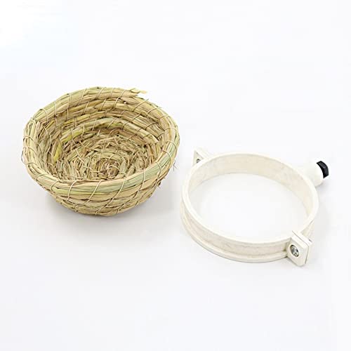 Yu’s north Bird Breeding Nest Bed for Parakeet Cockatiel Canary Lovebird and Small Parrot Cage Hatching Nesting Box (Straw)