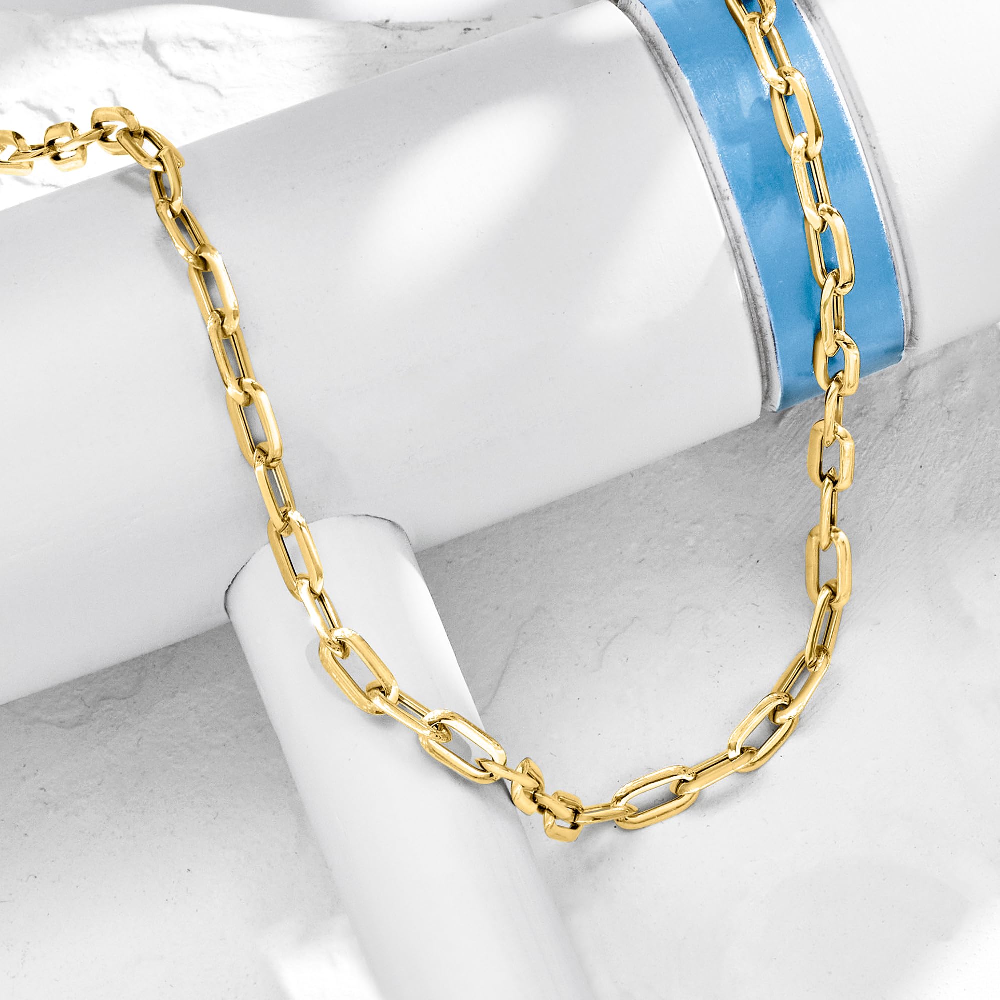 Ross-Simons Italian 14kt Yellow Gold Paper Clip Link Necklace. 20 inches
