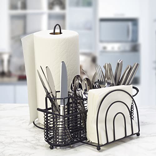 Gourmet Basics by Mikasa Gourmet Basics Art Deco Picnic Buffet Caddy with Paper Towel Holder