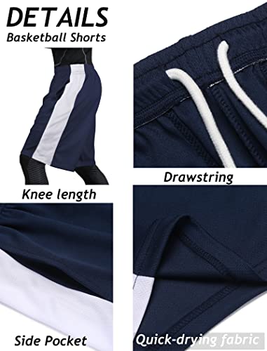 COOFANDY Mesh Basketball Shorts Men Big and Tall Loose Fit 11 Inch Gym Shorts
