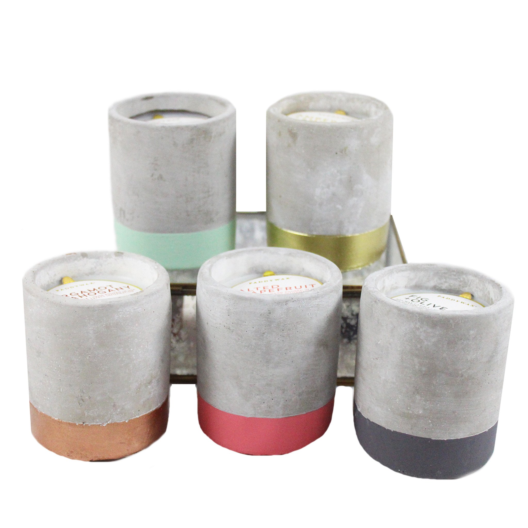 Paddywax Candles Urban Collection Soy Wax Blend Candle in Concrete Jar, Small- 3.5 Ounce, Amber + Smoke