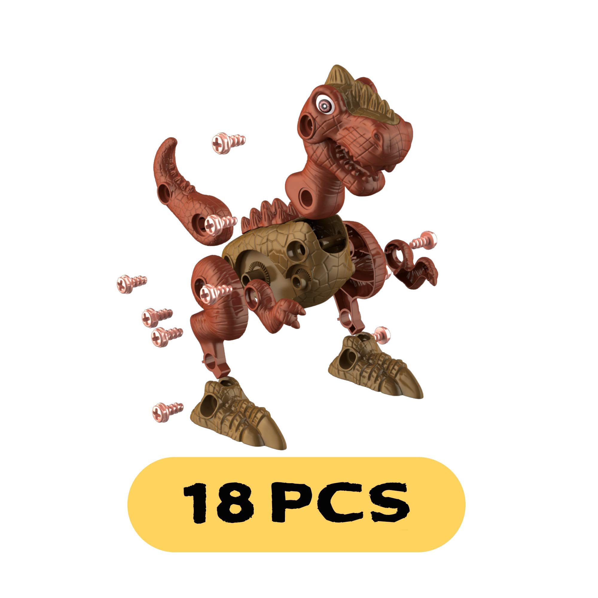 Take Apart Dinosaur Toys for Boys Building Toy Set with Electric Drill Construction Engineering Play Kit STEM Learning for Kids Girls Age 3 4 5 Year Old