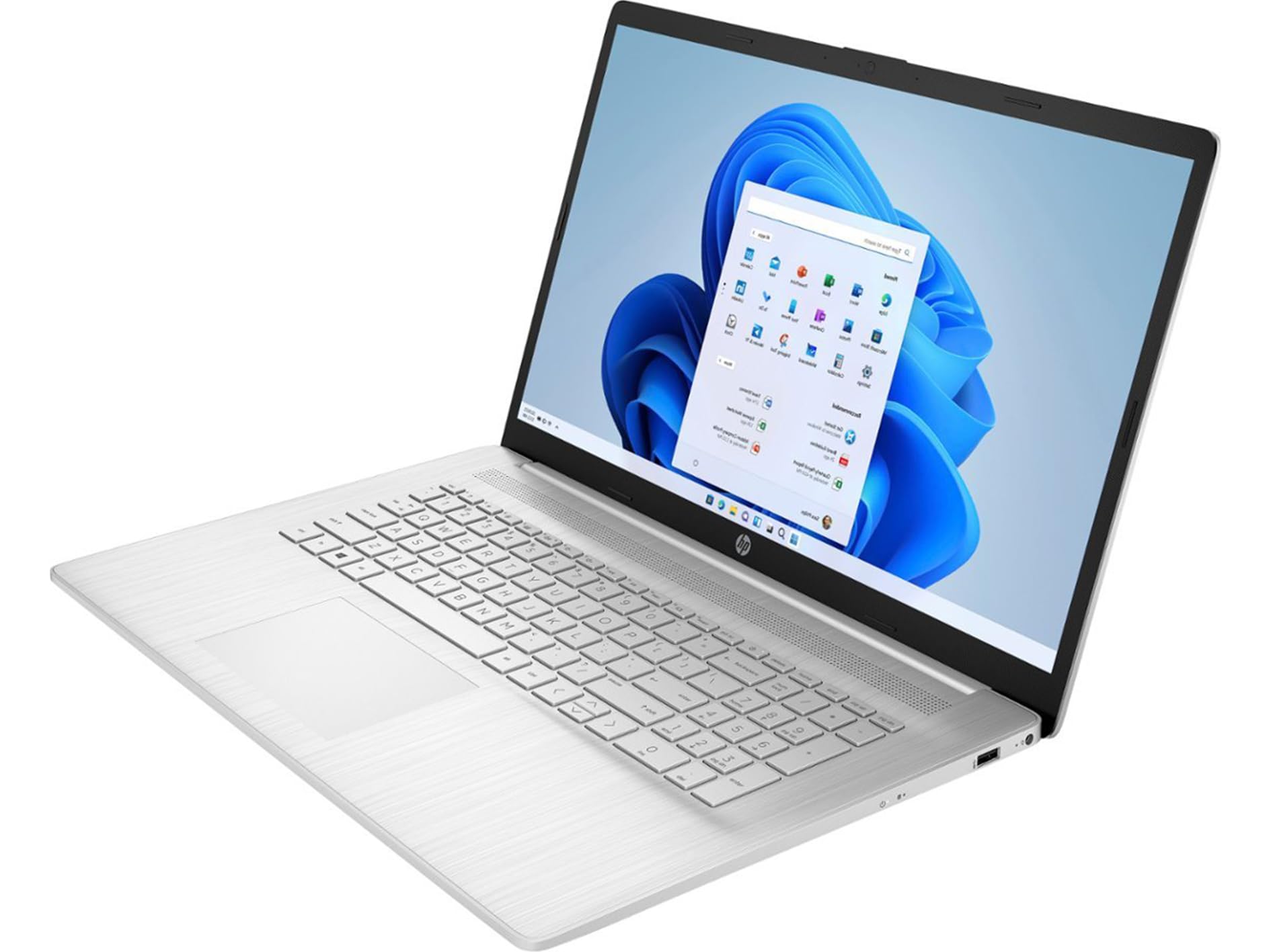 HP 2022 17.3" HD+ BrightView Laptop, Intel Core i3-1115G4 Processor (Beats i5-1035g1), 16GB RAM, 256GB PCIe SSD, Intel UHD Graphics, HD Webcam, HD Audio, Windows 11, Silver, 32GB Snowbell USB Card