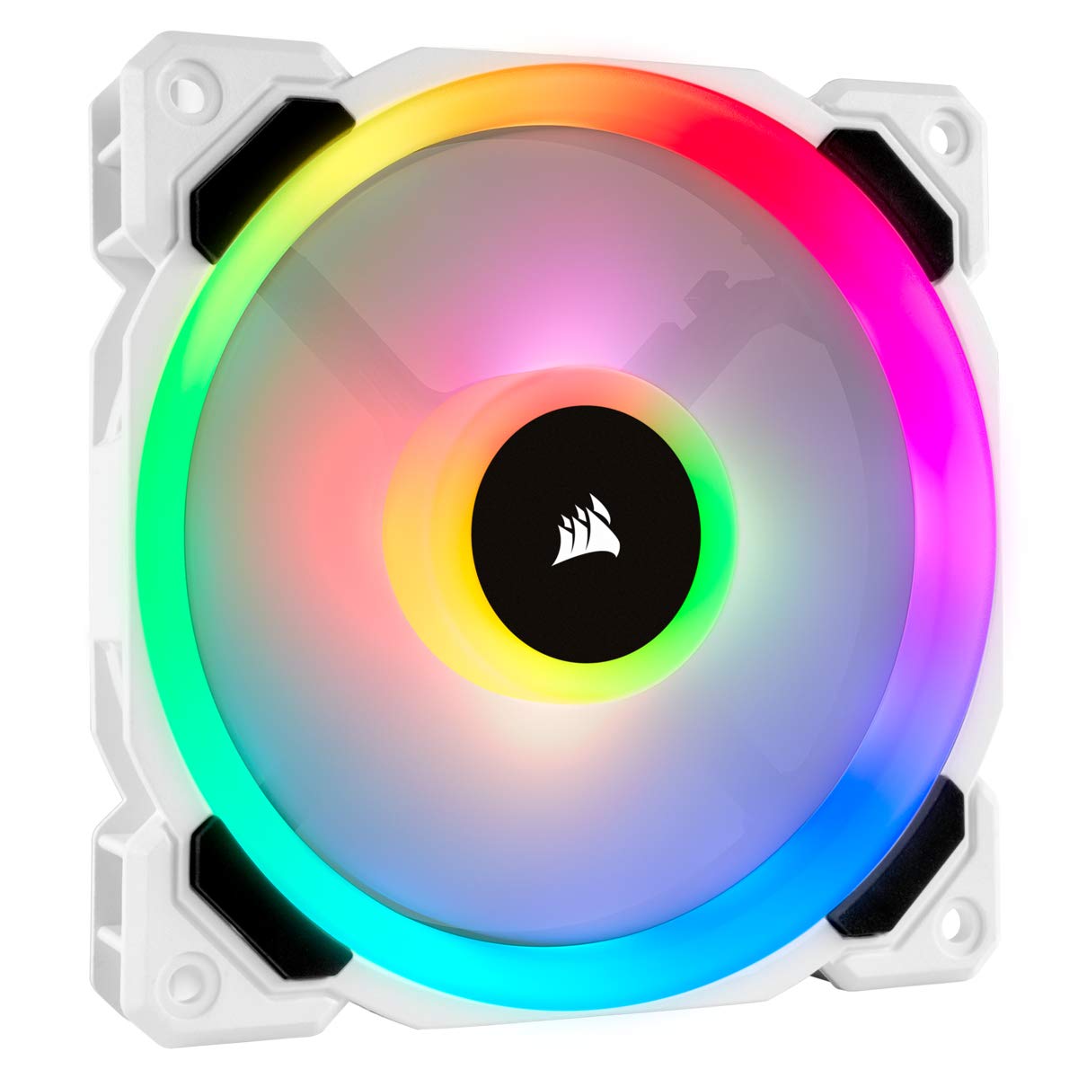 Corsair LL Series, LL120 RGB, 120mm RGB LED Fan, Triple Pack with Lighting Node PRO- White, Lighting Node PRO Included, LL120 RGB White,CO-9050092-WW
