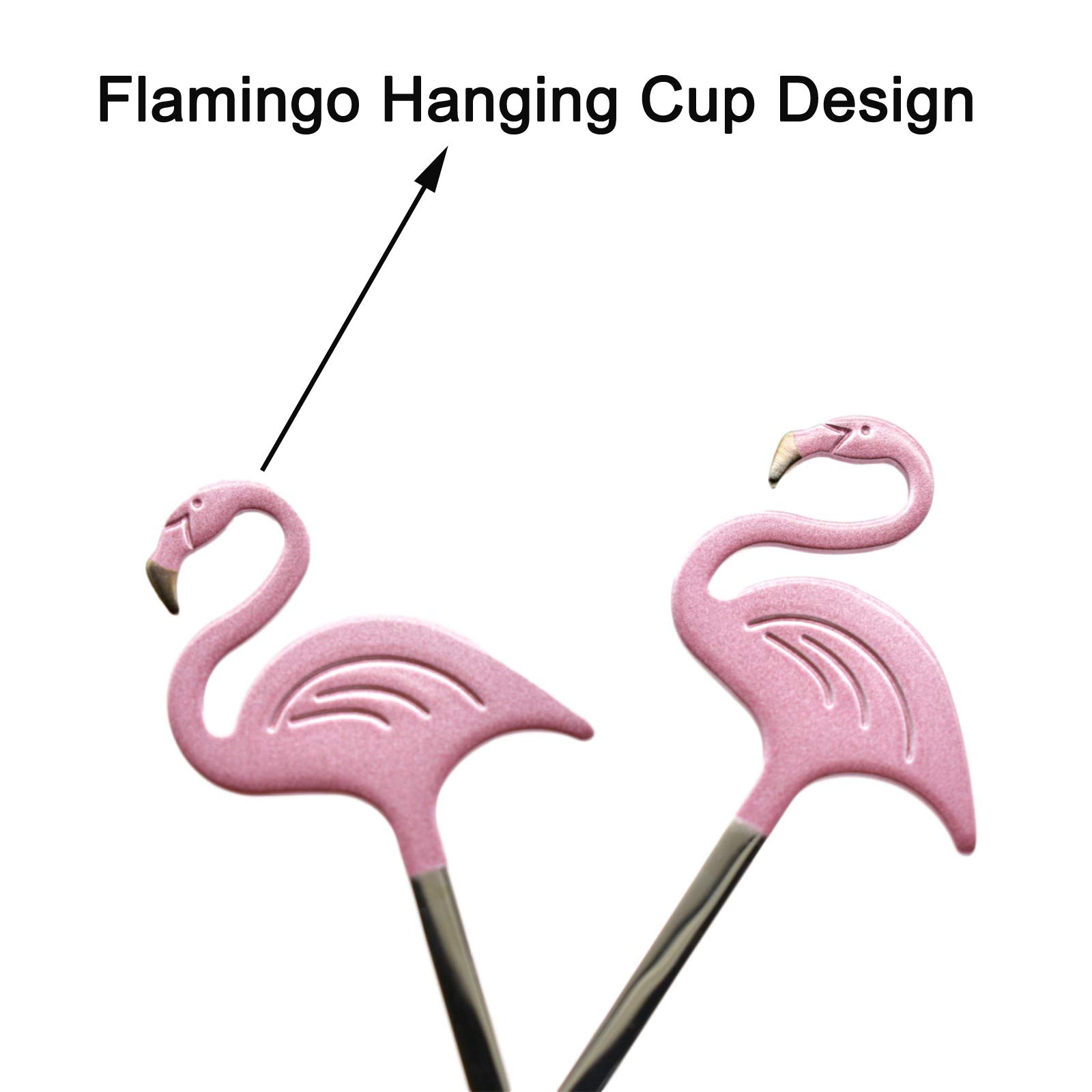 Maydahui 6PCS Flamingo Spoons Cute Animal Spoon 5.1 inch 18/10(304)Stainless Steel Coffee Iced Tea Espresso Dessert Stirring Spoon Kitchen Accessory Tableware