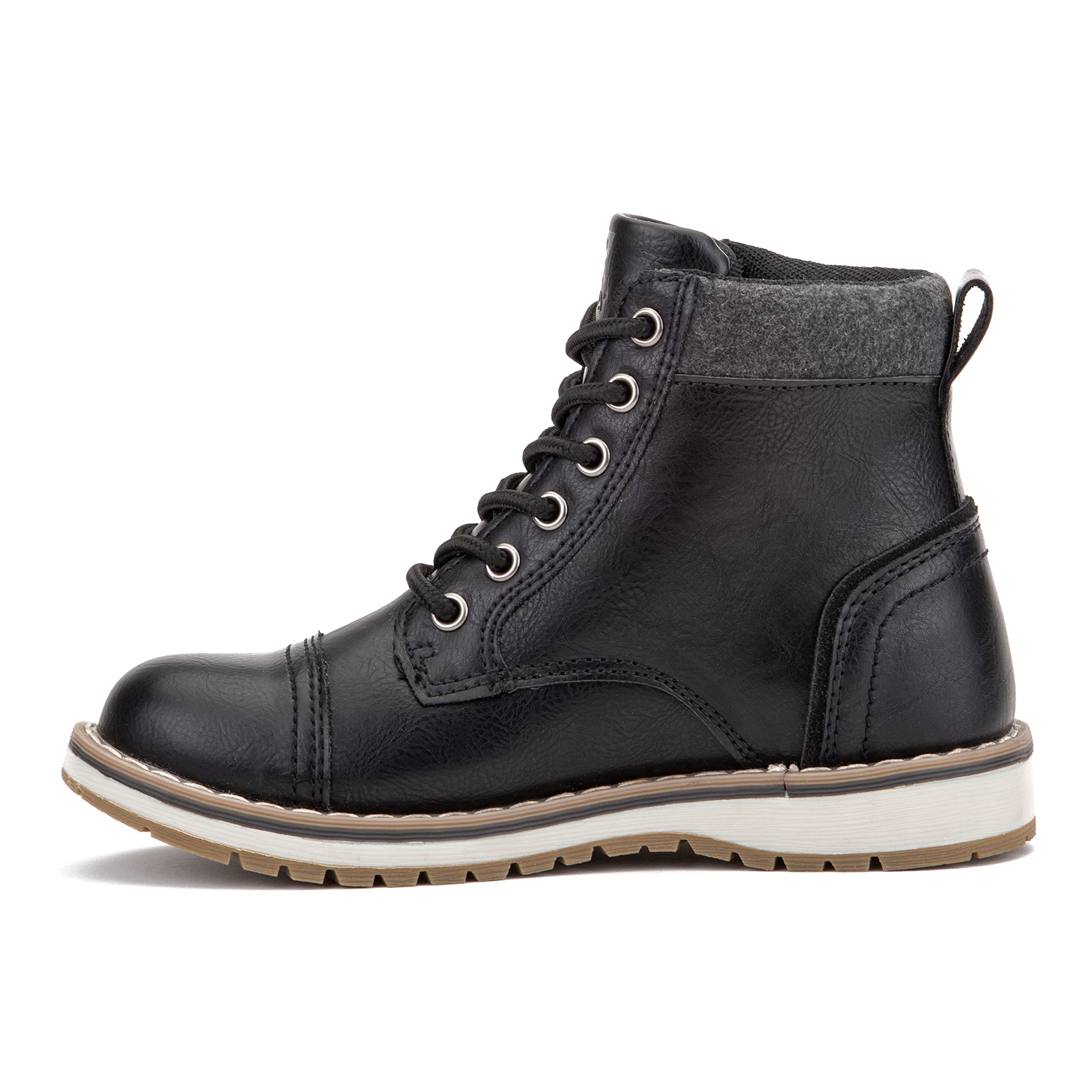X RAY Boys Youth Finley Black Ankle Almond Toe Boots, Mesh Lining, Flats Thermoplastic Rubber Outsole; Size 7