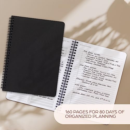 Simplified Daily Planner And Notebook With Hourly Schedule - Aesthetic Spiral To do List Notepad to Easily Organize Your Tasks And Appointments - Stylish Book And School Or Office Supplies For Women