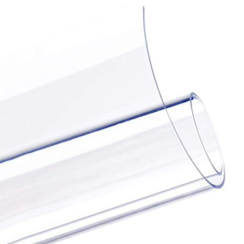 Clear PVC Desk Chair Mat Transparent Plastic Runner Rug, Office Chair Mat for Hard Wood Floors Clear Rectangle PVC Floor Mat Protector Thick 1mm,60/70/80/90/100cm wide,Non Slip Transparent Protector C