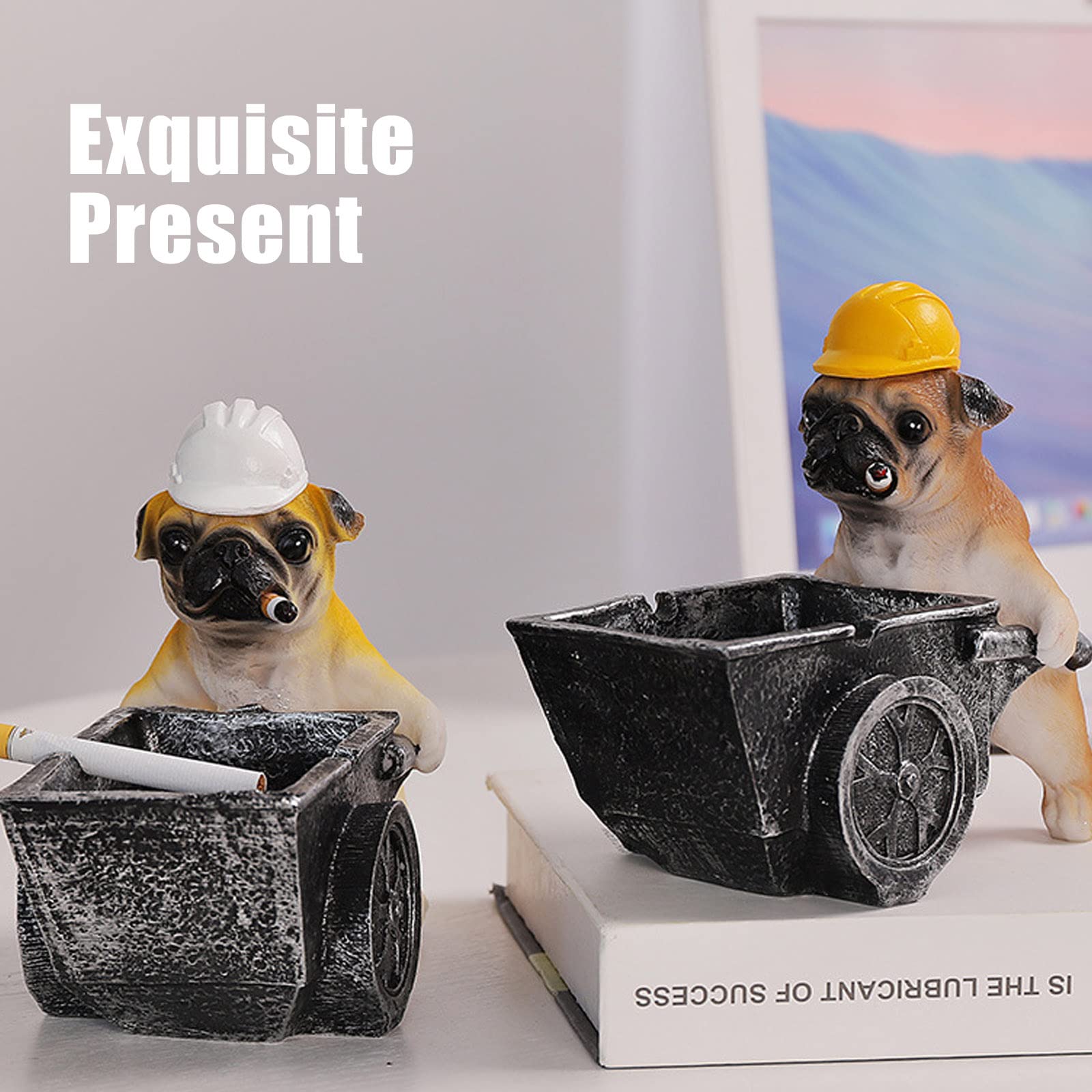 Creative Ashtray Funny Ashtray Ash Tray: Ash Tray Sets for Weed, Outside Ashtray, Cute Funny Dog Shape Ash Tray Set, Unique Ashtray for Patio Home Office, Great Gift for Men Women