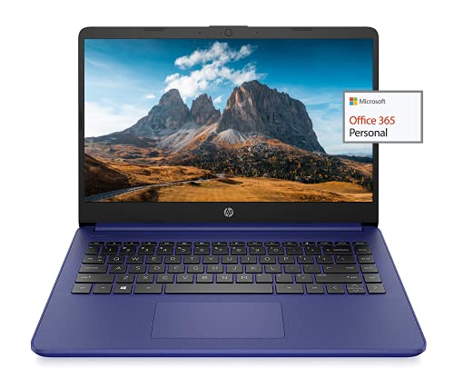 HP Newest 14" HD Laptop Light-Weight, AMD Dual Core 3000 Series(Up to 2.6GHz), 8GB RAM, 128GB SSD + 64GB eMMC, 1 Year Office 365, WiFi, Bluetooth 5, USB Type-A&C, HDMI, Webcam w/GM Accessory