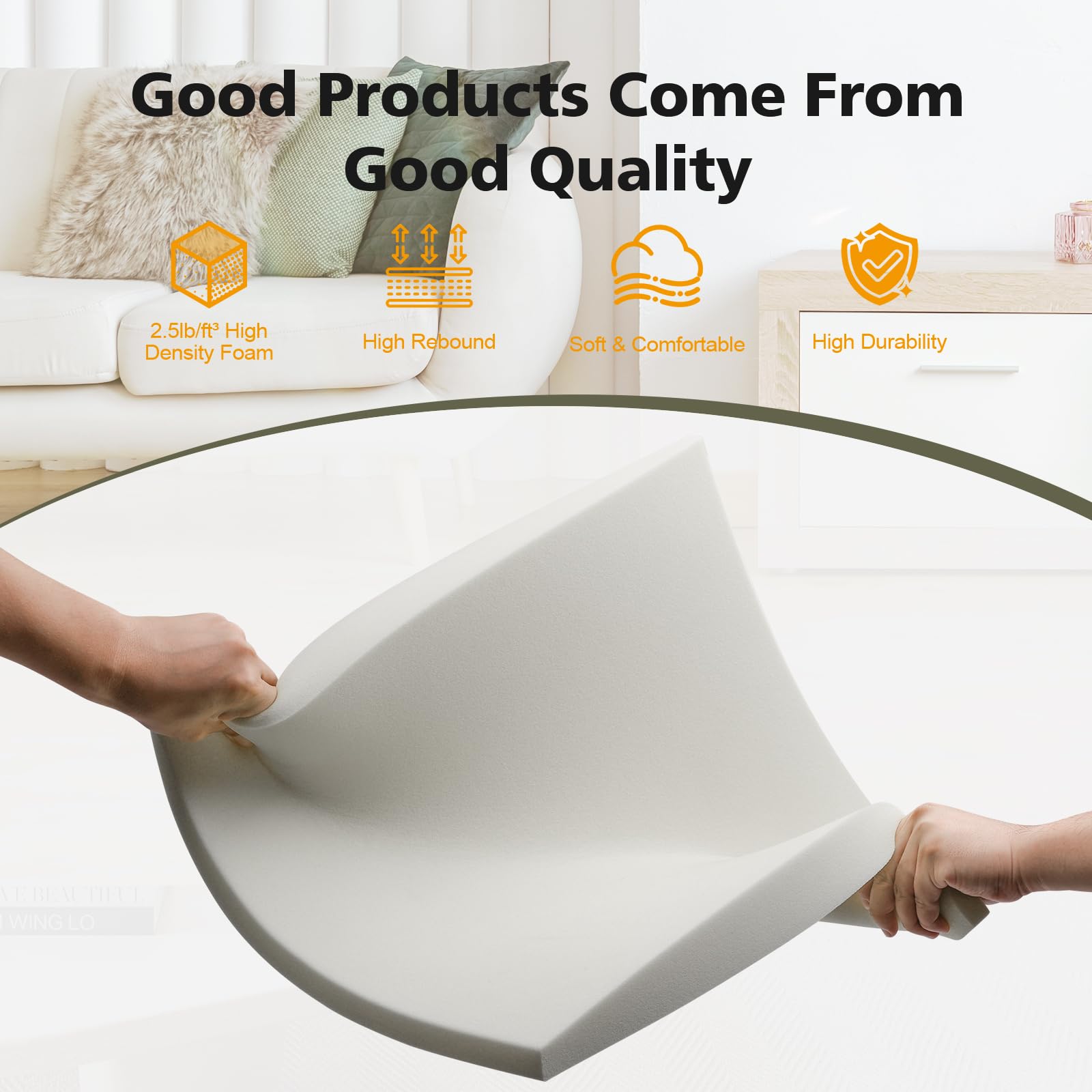 Couch Sofa Cushion Support for Sagging Seat, 3-Pack 20"X20" Gray Curve Furniture Seat Under Couch Sag Repair,Foam Insert Sofa Cushion Support Board for Sectional Sofa.