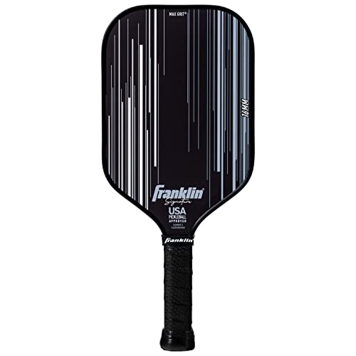 Franklin Sports Pro Pickleball Paddle - Pro Tournament Pickleball Paddle with MaxGrit Technology - Signature Series Signature Pickleball Paddle 16mm - Black