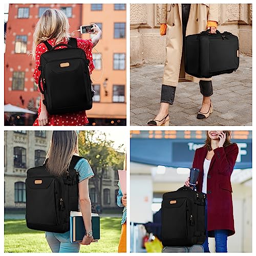 Large Travel Backpack, TSA Flight Approved Carry On Backpack for Men & Women, Large Daypack Hiking Backpack with USB Charging Port, Lightweight Daypack Business College Weekender Overnight Bag