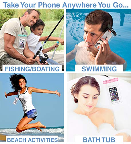 Large Universal Waterproof Case, AiRunTech Waterproof Phone Pouch Compatible with iPhone 14 Pro Max/13/12/11/XR/X/SE//8/7, Galaxy S22/S21, Note 20 Pixel/OnePlus Underwater Phone Protector Vacation