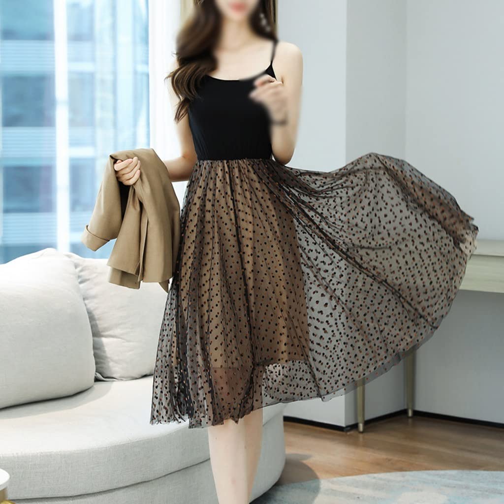 DHTDVD Office Wear Female Skirt Office Ladies Suit Jacket Polka Dot Mesh Skirt 2 Pieces Set Women's Suit Skirt Set (Color : D, Size : XXL Code)