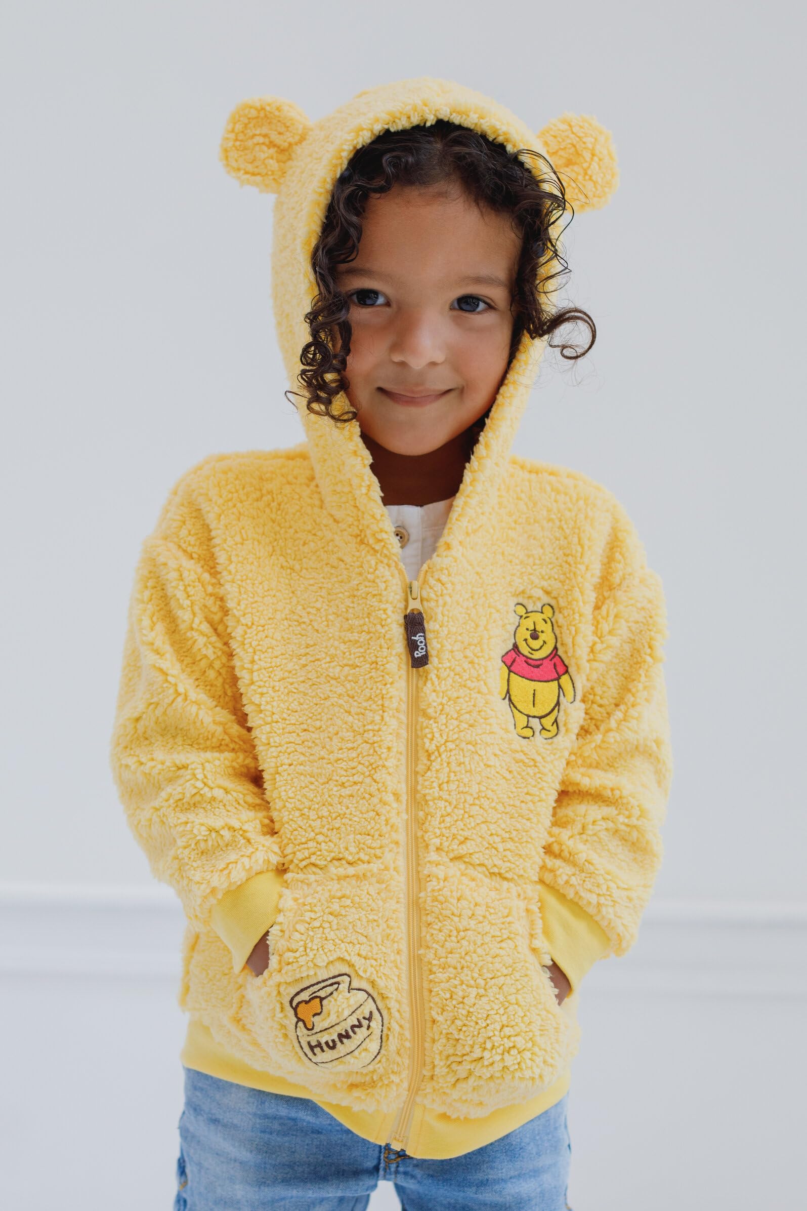 Disney Winnie the Pooh Infant Baby Boys Zip Up Hoodie Yellow 18 Months