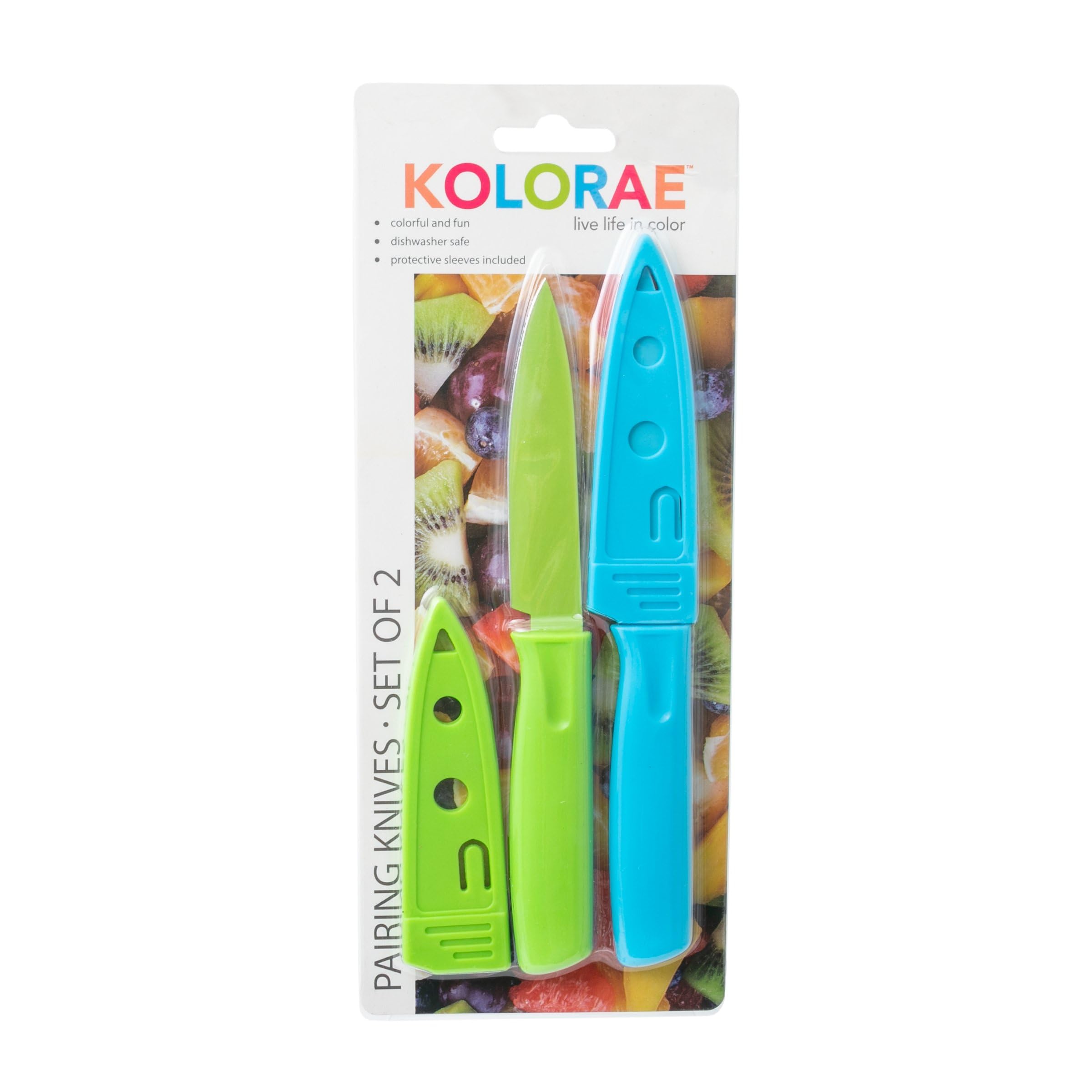 KOLORAE PARING KNIVES - COLORFUL AND FUN, SHARP CUTTING PARING KNIVES MAKE FOR A GREAT GIFT FOR FRIENDS OR FAMILY (3 SETS OF 2) - AVAILABLE IN A SET OF 2 OR 6! (6)