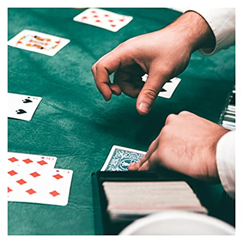 Felt Portable Poker Table Mat Texas Poker Board Game Rubber Cushion Tablecloth Party Games Texas Tabletop Mat Poker Mat (Color : Blue)