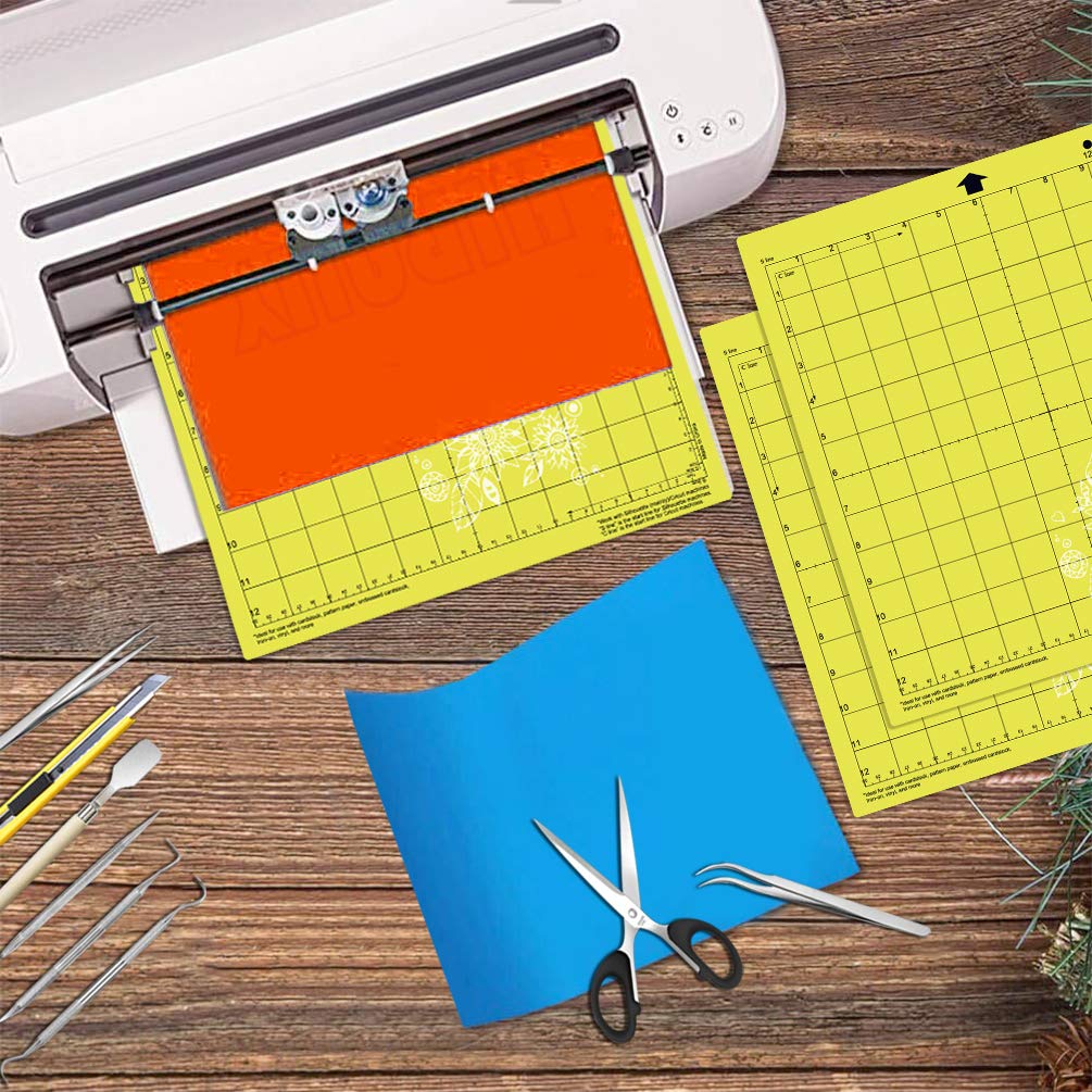 Craft Vinyl Weeding Tools Set, HIRALIY 15 Pcs Vinyl Weeding Tools Kit with 3 Pack 12" x 12" Cutting Mats for Cricut, Silhouette Cameos, Scrapbooking, Lettering, DIY Art Work Cutting