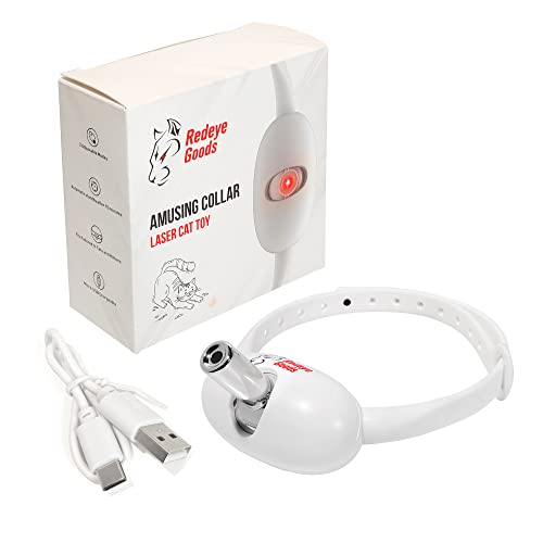 Laser Cat Toy Collar β 2 Adjustable Modes β 15 Minute Standby Shut Off β Rechargeable Micro-USB β Fits Cats and Kittens 200mm to 310mm Neck by Redeye Goods (LM2201)