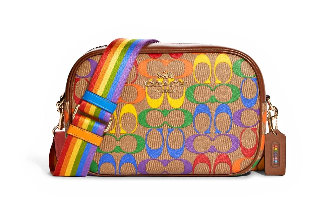 Coach Jamie Crossbody Bag In Rainbow Signature Canvas