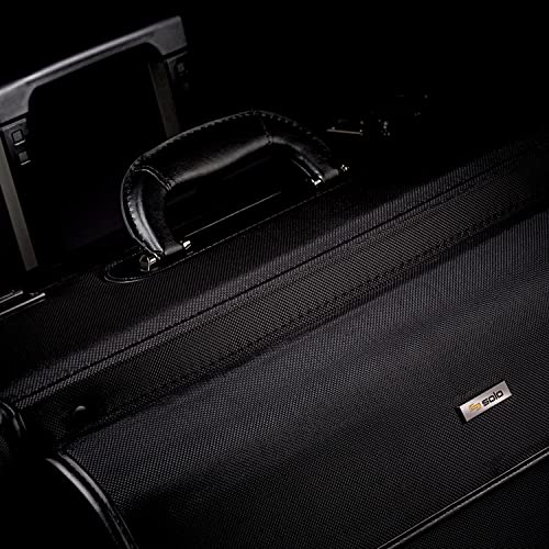 Solo Classic Collection 16 Inch Laptop Rolling Catalog Case, Black (PV78-4)