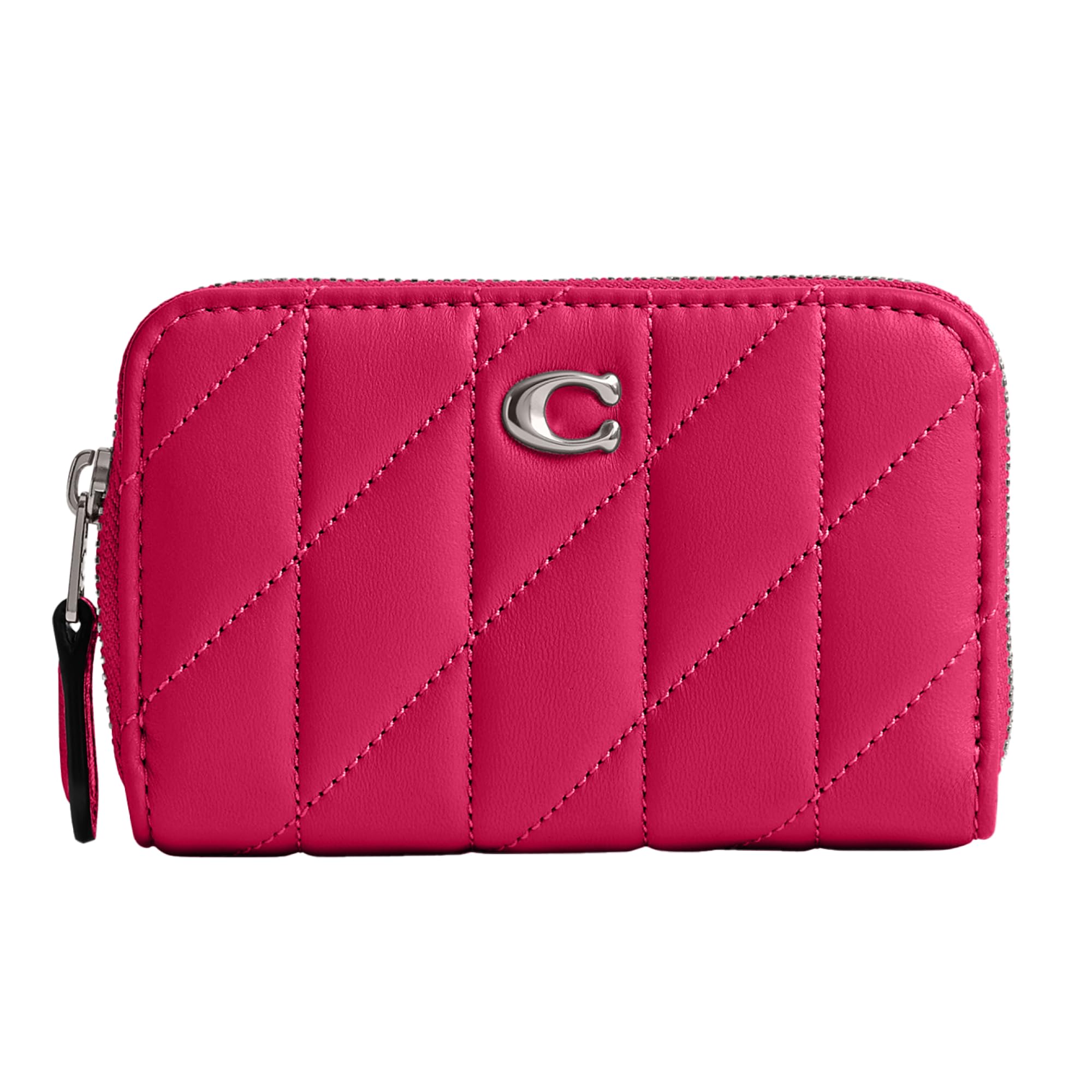 Coach Small Zip Around Card Case, Dragonfruit