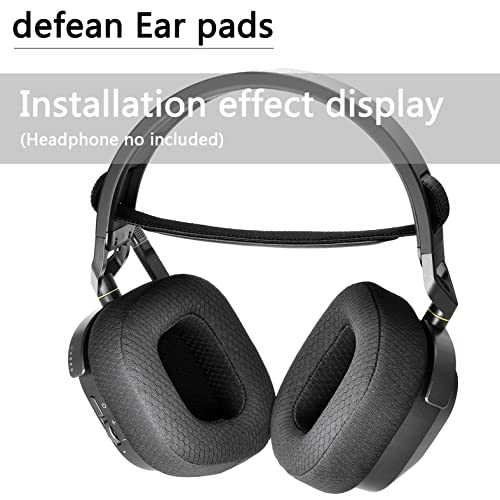 HS80 RGB Thicker Upgrade Quality Earpads - Replacement Ear Cushion Cup Compatible with Corsair HS80 RGB Wireless Headphone, High-Density Noise Cancelling Foam,Added Thicknes (Black Fabric)