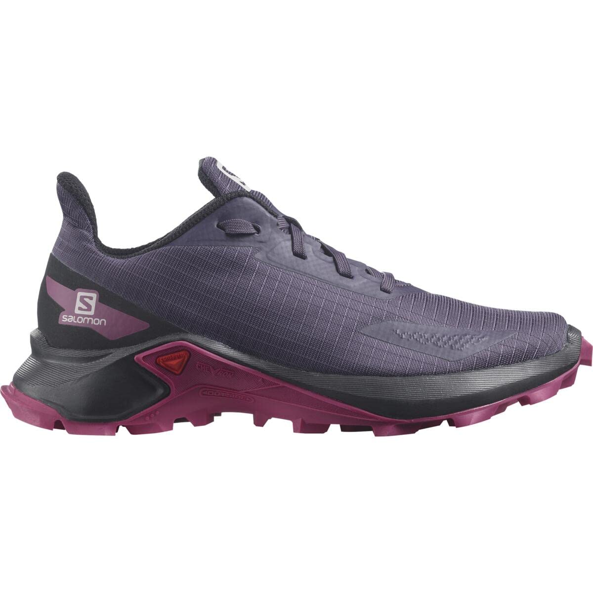 Salomon Kid's ALPHACROSS Blast Trail Running Shoes, Black/White/Black, 2 Little Kid