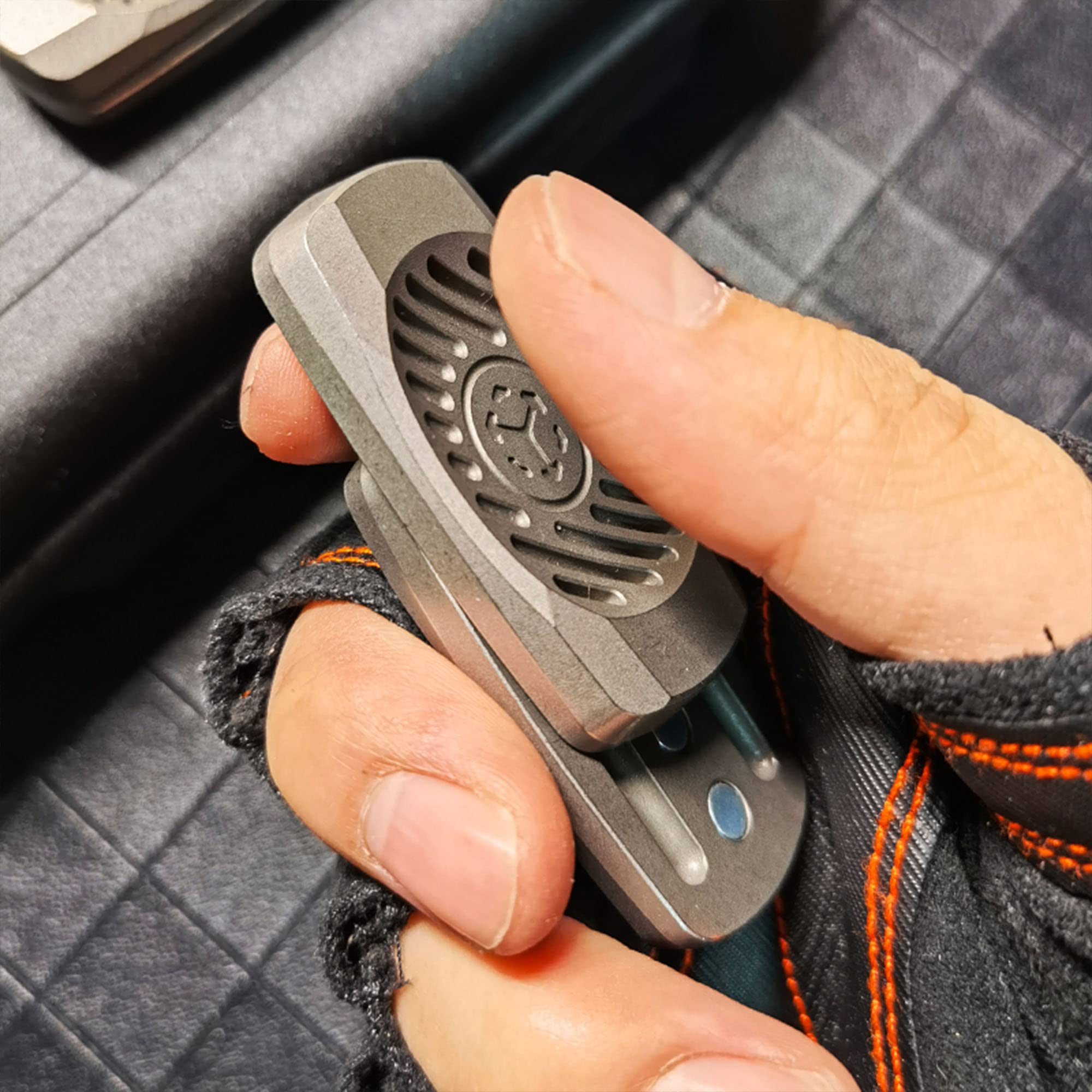 Fidget Slider Infinity EDC Haptic Coin Fidget Toy for Adult (Stone Washing/Zirconium)