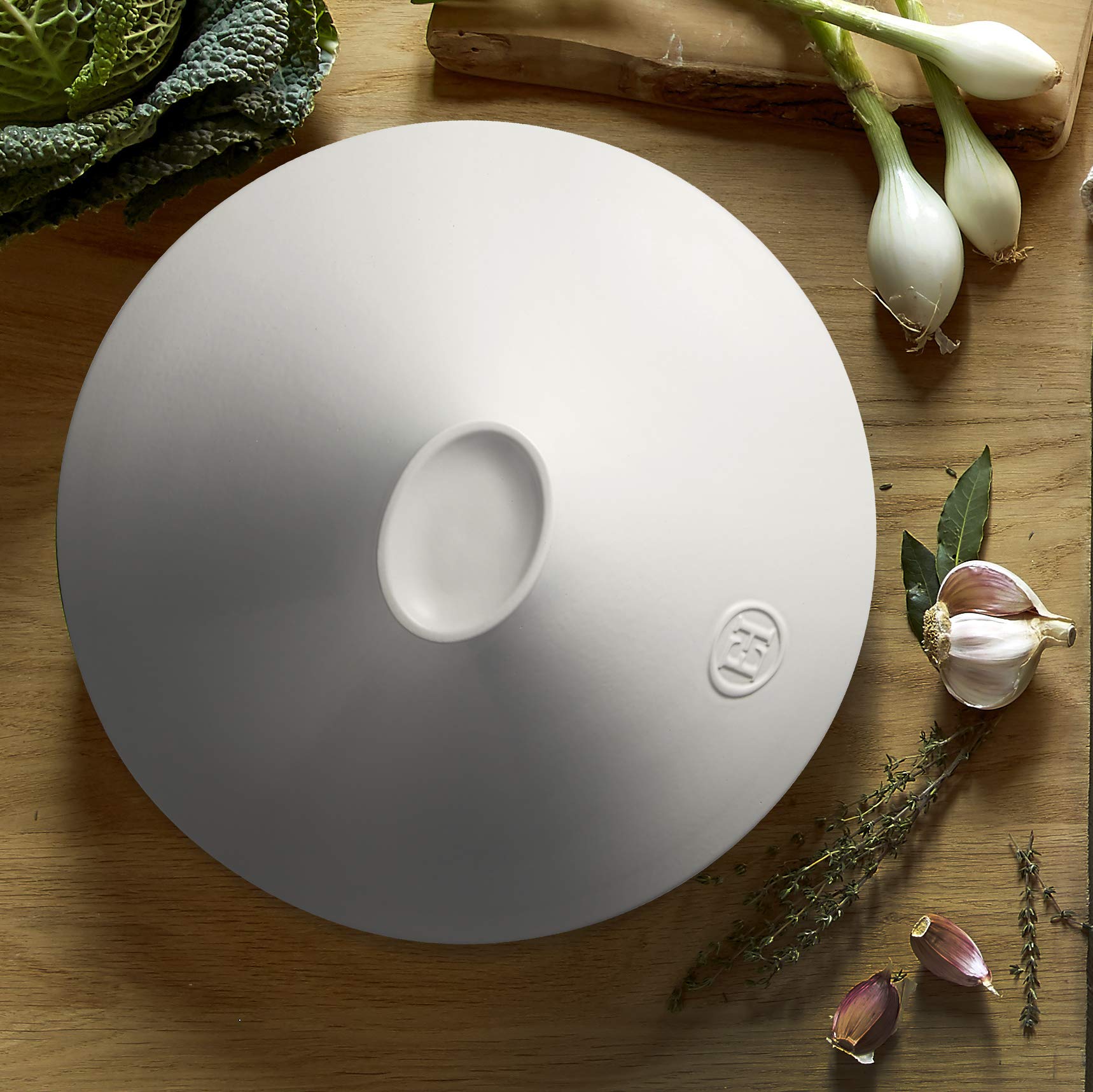 Emile Henry Delight Ceramic Tagine, 4.0 Quart, Slate with White