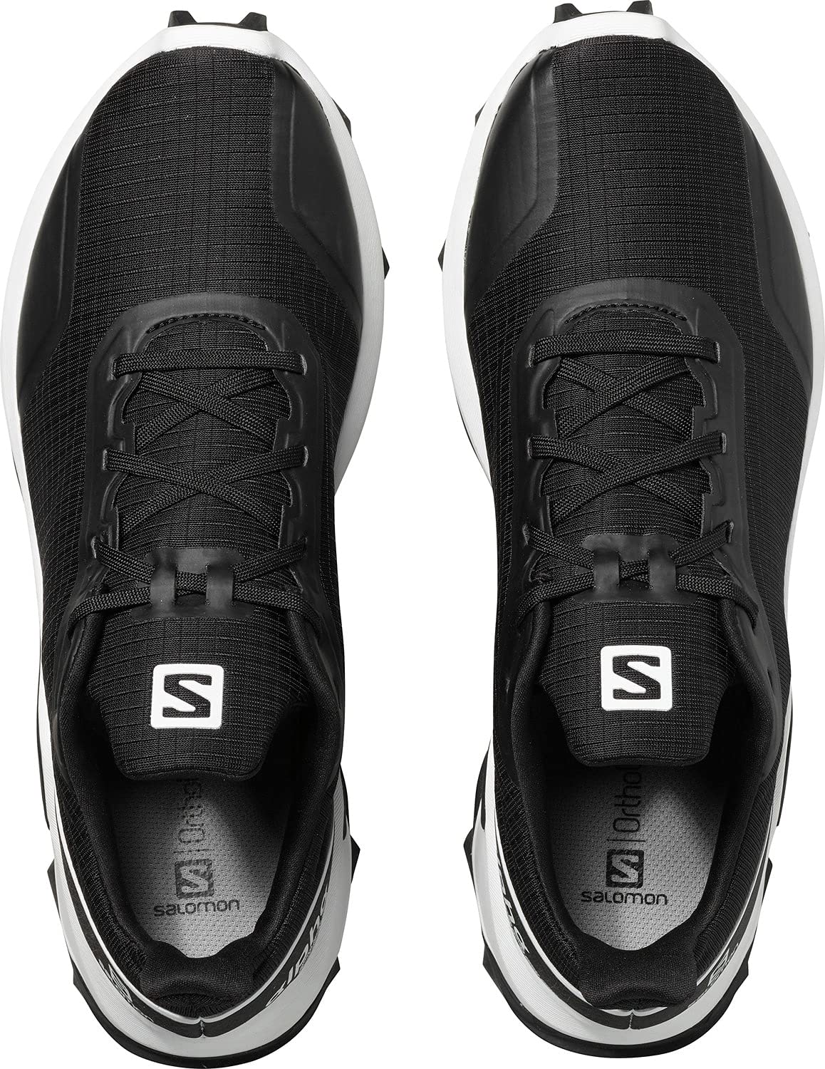Salomon Men's ALPHACROSS Trail Running Shoes, Black/White/Monument, 12.5