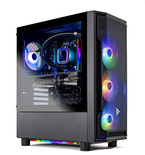 Skytech Gaming Skytech Shadow Gaming PC Desktop β AMD Ryzen 5 7600X 4.7 GHz, RTX 3060 Ti, 1TB NVME SSD, 32G DDR5 RGB, 600W Gold PSU, 240mm AIO, AC Wi-Fi, Windows 11 Home 64-bit