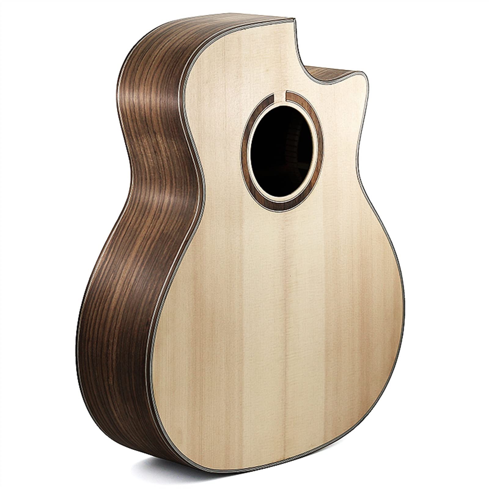 DIY Guitar Body Folk Guitar Missing Corner Full Single Finished Barrel Combination Rosewood Spruce Veneer DIY Guitar Material