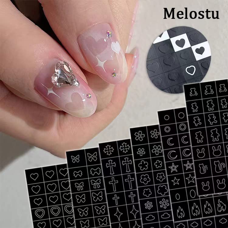 Melostu Nail Art Stickers, You can Freely Change The Pattern on Your Nails.…